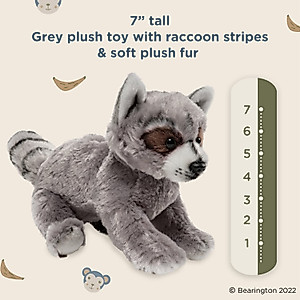 Bearington Lil' Rocko Small Plush Stuffed Animal Raccoon, 7 inches