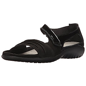 NAOT Women's Papaki Sandal Black Patent Lthr Combo 5-5.5 M US