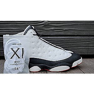 Jordan 13 Laces | Replacement Laces - White Round Shoe Laces, Round Athletic Shoe Laces, Jordan Shoe Laces White (White, 63")