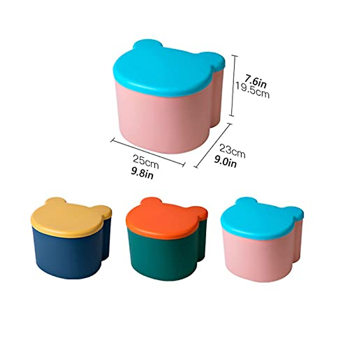 Multipurpose Stool Small Storage Box Storage Stool Household Closet Folding Storage Basket Storage Footstool for Toys Organizer Storage Stool Creative Stool