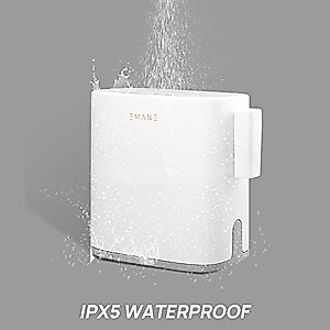 Slim Bathroom Trash Can with Attached Bag Reservoir - Modern 2 Layer Bathroom Trash Cans with Lids to Lock Odors In - Waterproof and Easy to Clean Small Trash Can with Lid - Trashcan for Your Bathroom