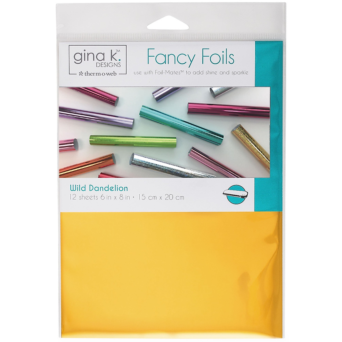 Gina K. Designs for Therm O Web Fancy Foils, 6" x 8" Sheets, Wild Dandelion 12 Count