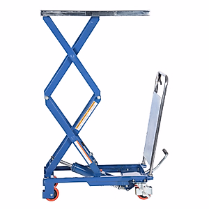 Vestil CART-200-D Double Scissor Hydraulic Elevating Cart, 220 lb. Capacity, 27-1/2" x 17-1/2" Platform
