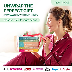 Foot Peel Mask with Peach by Plantifique - 2 Pack Peeling Foot Mask Dermatologically Tested - Repairs Heels & Removes Dry Dead Skin for Baby Soft Feet - Exfoliating Foot Peel Mask for Dry Cracked Feet