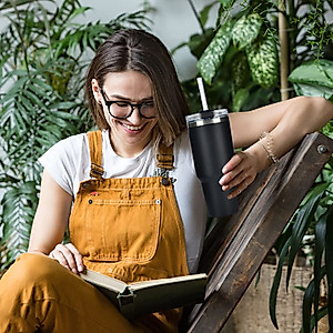 ALINK 10 Pack Silicone Replacement Straws for Stanley 40 oz 30 oz Tumbler, 12 in Long Reusable Clear Straws for Stanley Cup Accessories, Half Gallon Jug, Plus 2 Cleaning Brush