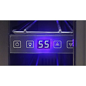 Vinotemp EL-7TS-BLACK 7 Bottle Cooler Refrigerator Freestanding Wine Cellar or Built-in Installation with Automatic Defrost, LED Display and Front Venting, Black