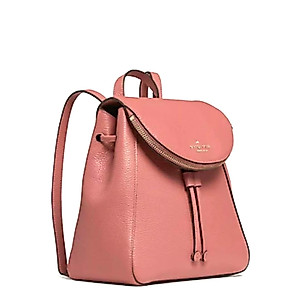 Kate Spade Leila Medium Flap Pebbled Leather Backpack (Pomegranate)