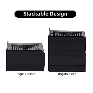 Diveken 1.5 inch Furniture Risers, Bed Riser Heavy Duty, Desk Table Sofa Couch Lifts, Black Adjustable Risers(Set of 4)