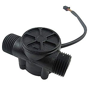 DIGITEN Water Flow Control Meter LCD Display Controller+G1/2" Water Hall Sensor Flow Meter Flowmeter Counter 1-30L/min+G1/2" Solenoid Valve Normally Closed N/C+DC 12V Power Adapter