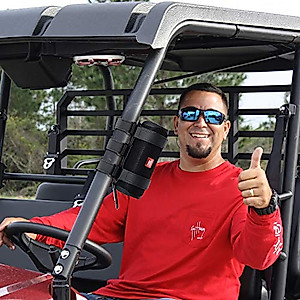 OAONY Portable Speaker Mount for Golf Cart Railing Bike or Boat -Waterproof Outdoor Adjustable Strap for Most Bluetooth Wireless Speakers Attachment Accessory Holder Bar Rail