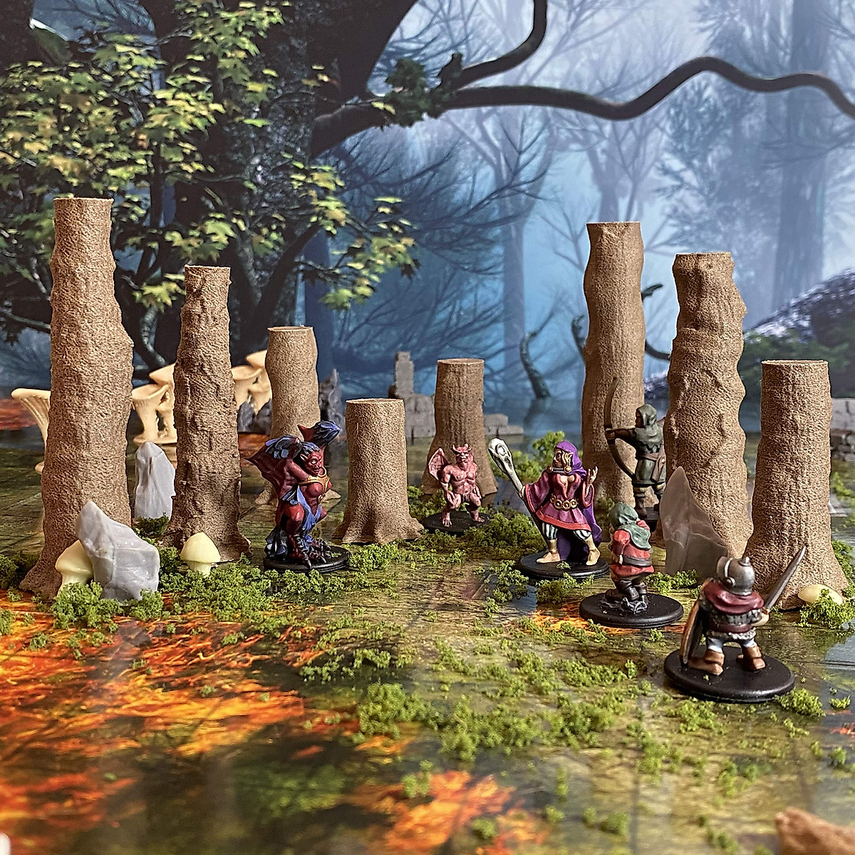 Extruded Gaming Rosewood Trees Set 3