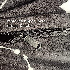 DODO NICI Bean Bag Chair Cover -(NO Beans) for Kids Teens, Zipper Opening, Soft Velvet, X-Large (34" Black)