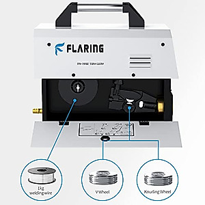 Welder FLARING MIG TIG Welder Welding Machine Stick Flux Core Aluminum Welders 110/220 Volts with Gas Multiprocess Portable