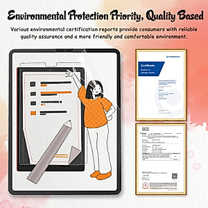 KCT 2 Pack Paperfeel Screen Protector Compatible with iPad Pro 12.9 (2022 & 2021 & 2020 & 2018 Models), Matte PET Film for Drawing, No Glare with Easy Installation Kit