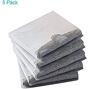 Multipurpose Clothes Folding Board, Shirt Sweater Coat Trousers Clothing Organizer Wardrobe Quick Storage Board, 2-Size Durable Plastic Home Flipfold Laundry Folder Board 5-Pack (L)