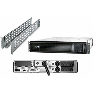 APC SMT2200RM2U Smart-UPS 2200VA 1980W 120V LCD Rackmount 2U Battery Power Backup (Renewed)