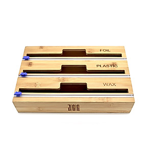 JCG 3 in 1 Bamboo Wrap Dispenser and kitchen organizer