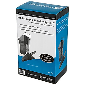 San Jamar SI5000 Polycarbonate Saf-T-Scoop and Guardian System, 6oz to 10oz, for Bar and Beverage Station, Blue