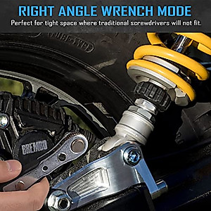 GreaTalent 37pc Mini Ratchet Wrench Screwdriver Bit Set with 1/4 inch S2 Steel Bits, 36-Tooth, Magnetic Bit Holder Quick Release, Low Profile 90 Degree Right Angle Offset Reversible Drive Handle