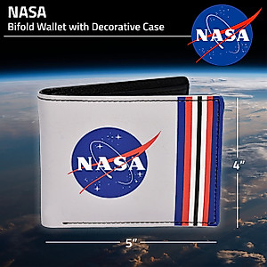 NASA Bifold Wallet in a Decorative Tin Case, Multi