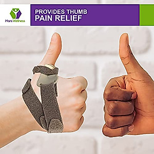 MARS WELLNESS CMC Joint Thumb Arthritis Brace - Restriction Thumb Support Brace Stabilizing Splint for Osteoarthritis and arthritis thumb splint - Medium - Right Hand