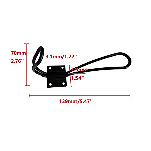 Mokife Wire Coat Hooks Black, 5 Pack Rustic Wall Hooks Heavy Duty Double Prong Wall Mounted Entryway Hook for Hanging Clothes Jackets Robes Towels Hats Keys Bags