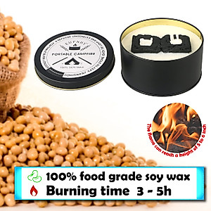 EUPNHY Portable Campfire | Portable Fire Pit | Smores Maker | Lightweight and Portable | 3-5 Hours of Burn Time | Convenient-No Wood-No Embers-No Hassle | Great Gifts for Picnics, Camping and More.