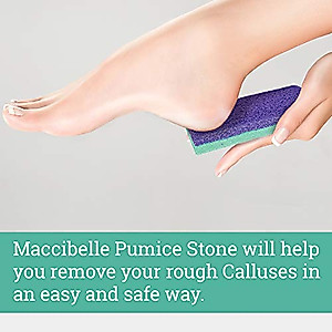 Maccibelle Salon Foot Pumice and Scrubber for Feet and Heels Callus and Dead Skins, Safely and Easily Eliminate Callus and Rough Heels (Pack of 4)
