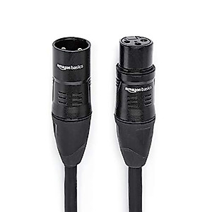 Amazon Basics XLR 4-Conductor Star Quad Balanced Microphone Cable - 50-Foot, Black