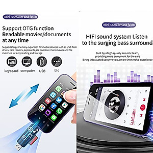 Soyes XS14Pro Mini 4G Smartphone 3.0 Inch Quad Core Dual Sim Ultra Thin Unlocked Card Mobile Phone WiFi Bluetooth Hotspot Student Pocket Cellphone (Black 2GB RAM 16GB ROM)