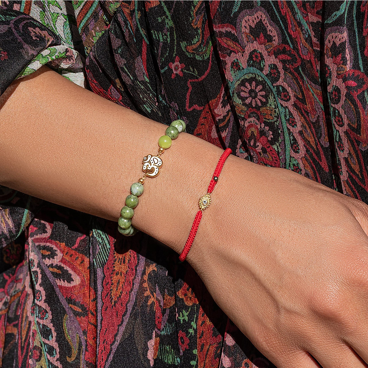 KARMA AND LUCK Powerful Protection, Red String Bracelet & Evil Eye Charm for Women, 18K Gold Plated Brass with Genuine Hematite Stone, Size 5.5"-7.5”