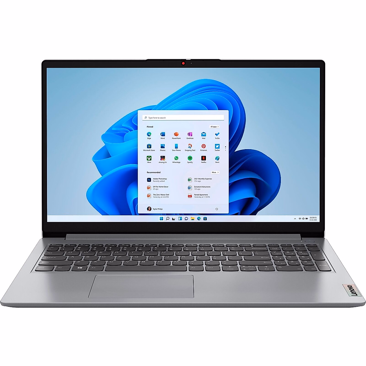 Lenovo 2023 IdeaPad 1 15.6" Laptop, AMD Athlon Silver 7120U Processor, 4GB LPDDR5 RAM, 128GB SSD, AMD Radeon Graphics, HDMI,Wi-Fi 6, Anti-Glare, Windows 11 Home S, Cloud Grey