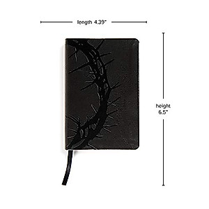 KJV Compact Reference Bible, Charcoal LeatherTouch, Red Letter, Pure Cambridge Text, Presentation Page, Cross-References, Full-Color Maps, Easy-to-Read Bible MCM Type