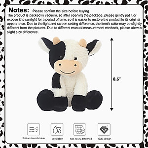 AUCOOMA Cow Stuffed Animal, Plush Cute Cow Toy, Doll Gift for Kids Boys Girls 9 Inches
