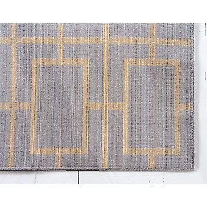 Unique Loom Marilyn Monroe Glam Collection Area Rug - Deco (6' 1' x 9' Rectangle, Gray Gold/ Gold)