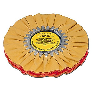 Zephyr Products AWY 58-8 FC4 Yellow 1 on 1 4 Fast Cut Airway Buffing Wheel