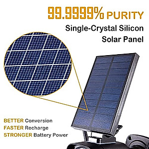 Techage SL669, Solar Battery Powered, Fake Security Camera, Dummy Cameras, Motion-Activated Floodlights, Realistic Look, Easy to Install, IP66 Waterproof, Warning Sticker Included, Pack of 2(Black)