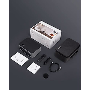 Projector with WiFi and Bluetooth, TURBOAMP 5G Native 1080P Movie Projector, 4K Supported, 300 ANSI Lumen 200" Display Home Movie Theater Projector, Compatible w/TV Stick/Phone/PC/PS5