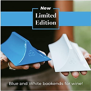 Winebars | A Table Top Wine Rack That’s just Like bookends for Wine for up to 9 Bottles. (Tuscan Blue)