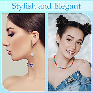 Lyrow 120 Pcs Luminous Glass Beads 8mm Round Beads Bulk Glow in The Dark Beads Glass Round Loose Spacer Ball Beads for Making DIY Craft(Multicolor)