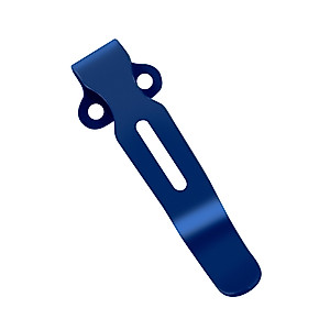 Deep Carry Pocket Clips with 2 Pieces Screws, Stainless Steel Pocket Knife Clip Replacement for Benchmade Bugout 535 and More, Anodized Finish (Blue)