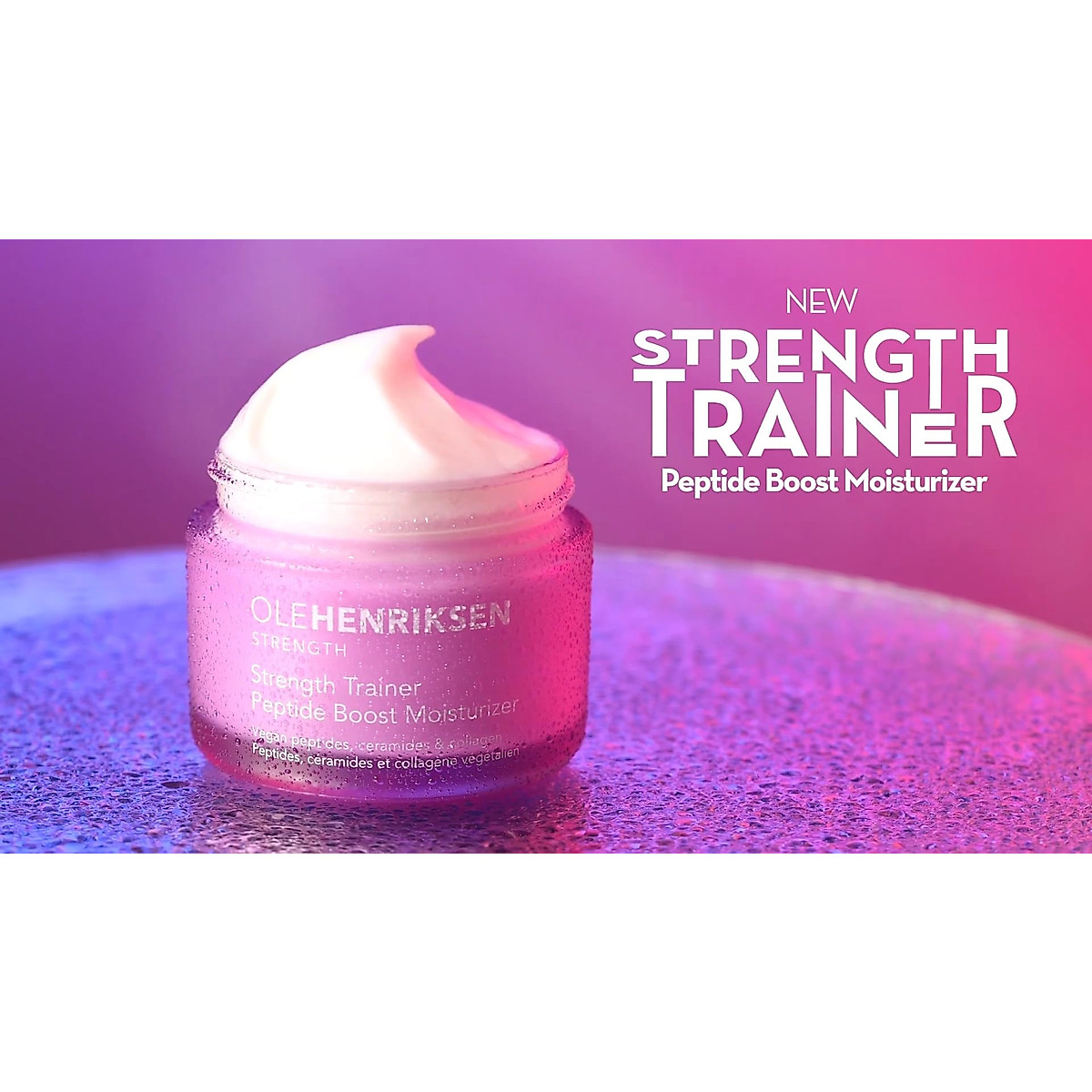Ole Henriksen Strength Trainer Peptide Boost Moisturizer Full Size 50ml 1.7 Fluid Ounce Jar