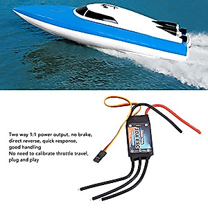 Emoshayoga 30A Brushless ESC, 5V 2A BEC Output Bidirectional 30A Brushless ESC Quick Response Plug and Play Good Handling for RC Boat