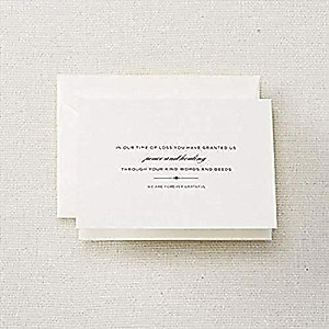 Crane & Co. Hand Engraved Sympathy Notes (CF1182),Pearl White