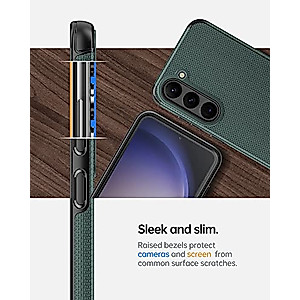 EJGNA Military-Grade Hybrid Case for Galaxy S23, Shockproof Anti-Scratch Bumper Cover, 6.1'' - Green