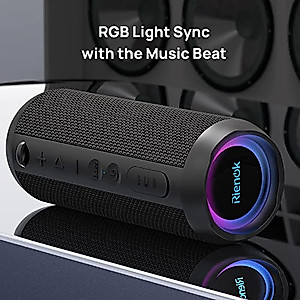 RIENOK Portable Bluetooth Speaker 30W Dual Pairing True Wireless Stereo HD Sound IPX7 Waterproof Outdoor Sport Shower Wireless Speaker Bluetooth 5.3 for Home Party