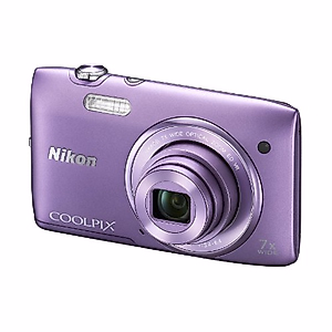 Nikon COOLPIX S3500 20.1 MP Digital Camera with 7x Zoom (Purple) (OLD MODEL)