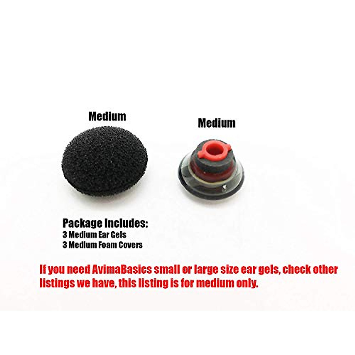 AVIMABASICS Voyager 5200 5220 Ear Tips - 3 Pack Medium Replacement Earbuds Eartips Eargels & Foams Set Compatible with Plantronics Voyager 5200 5220 Wireless Bluetooth Headset - Ultra Comfort