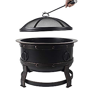 Pleasant Hearth OFW307R Killian fire Pit, Rubbed Bronze
