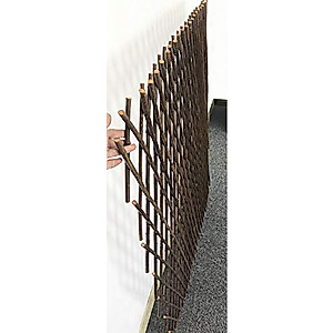 LANDGARDEN Expandable Garden Trellis Plant Support Willow Lattice Fence Panel for Climbing Plants Vine Ivy Rose Cucumbers Clematis